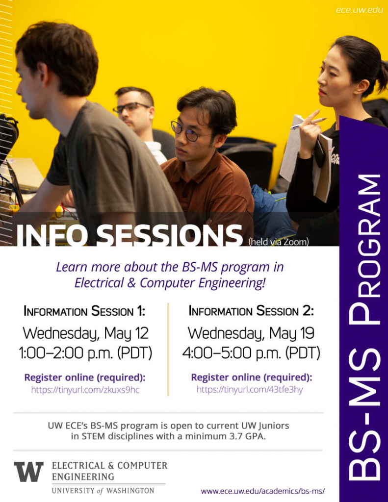 Combined BS-MS program in Electrical Engineering Information Sessions ...