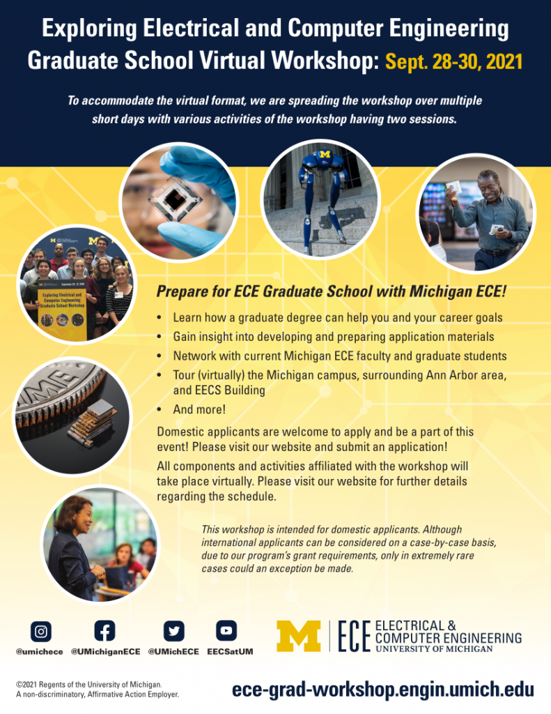 Exploring Grad School Workshop 2021 | ECE Advising Blog