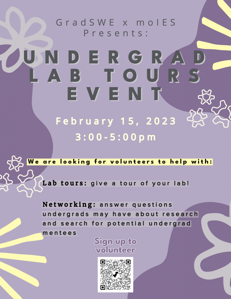 GradSWE: Looking for Graduate Volunteers for Lab Tours 2/15, 3 p.m ...