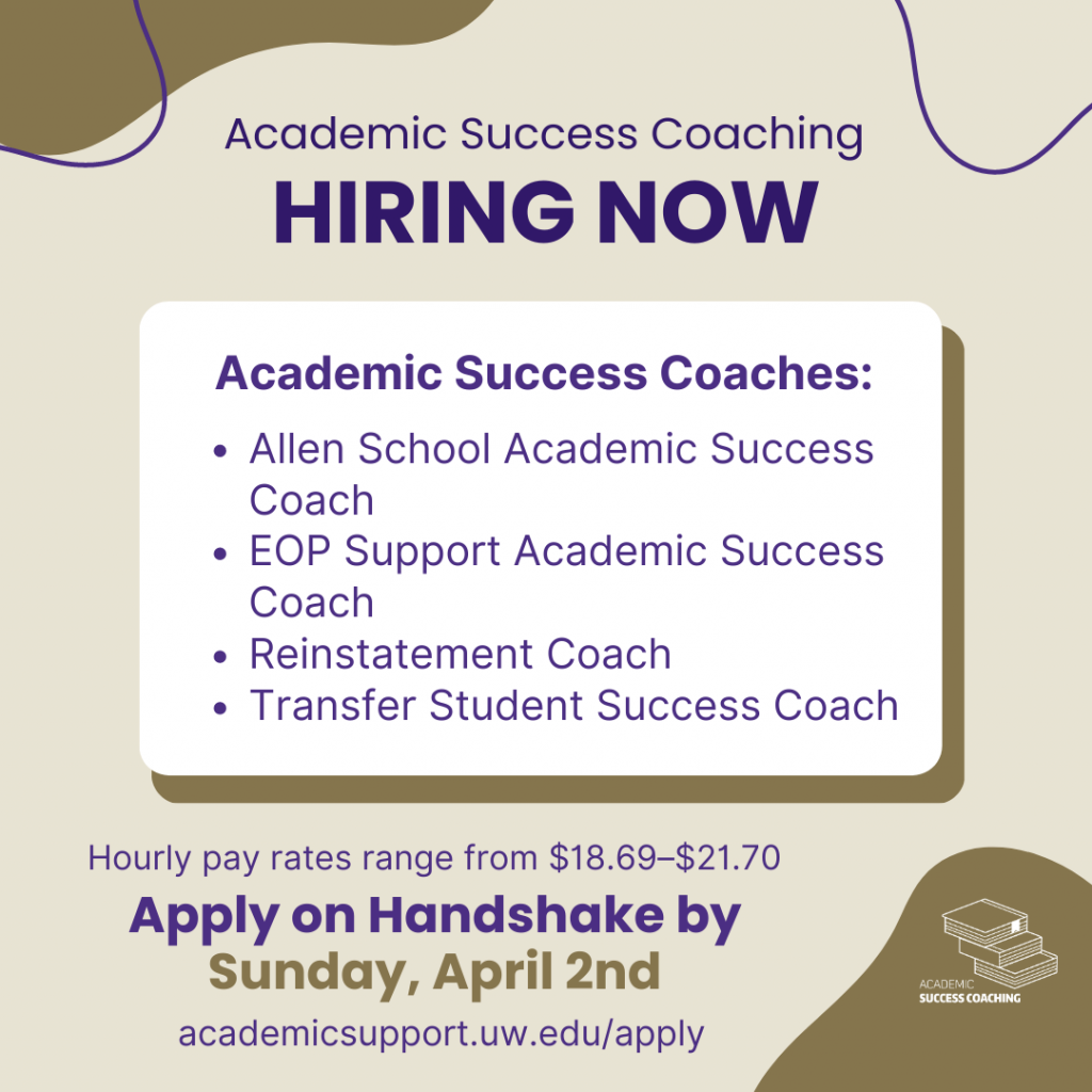CLUE: Academic Success Coaching for the 2023-2024 Academic Year apply by 4/2 | ECE Advising Blog