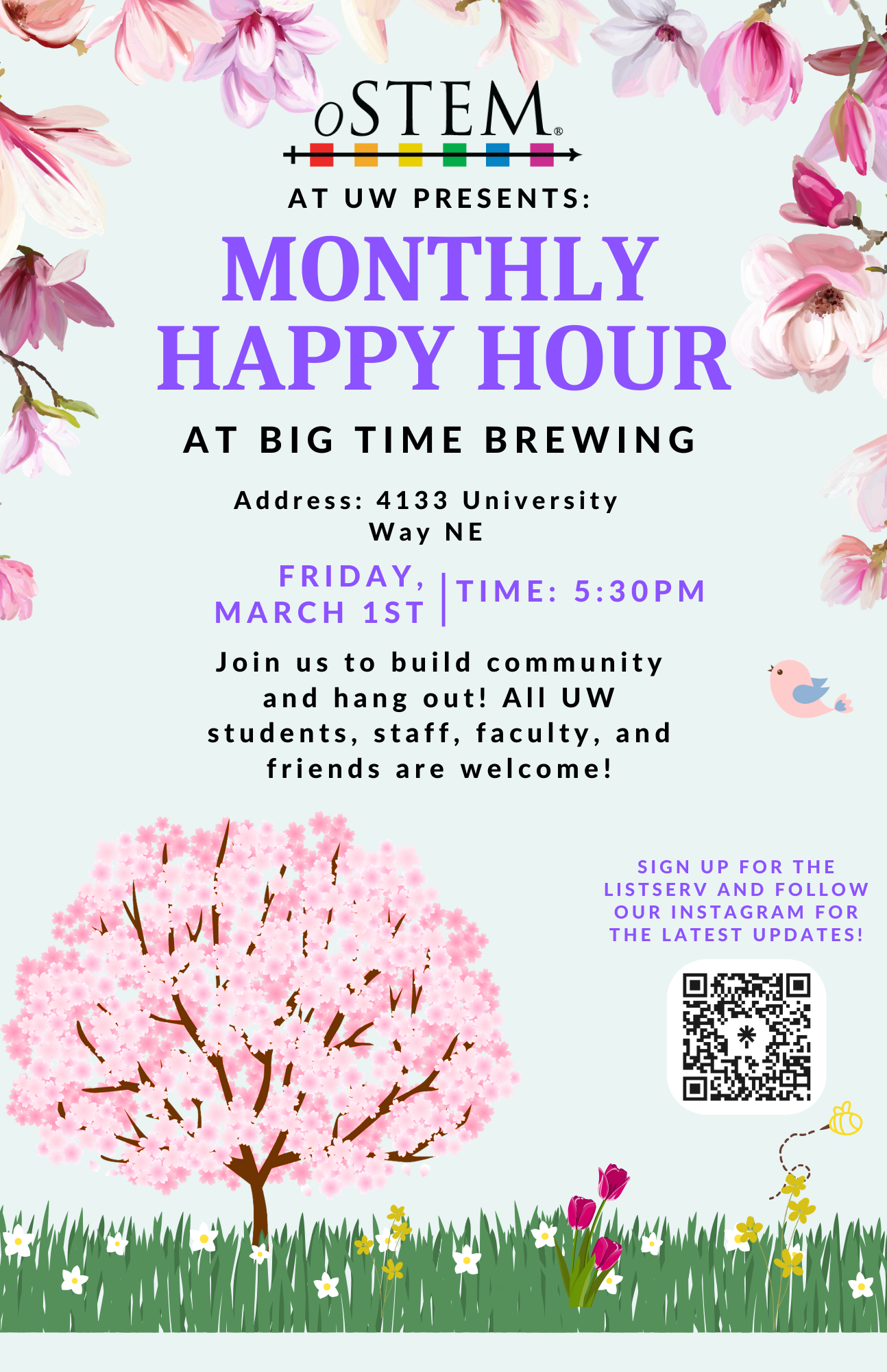 oSTEM: Monthly Happy Hour – 3/1, 5:30 p.m. | ECE Advising Blog